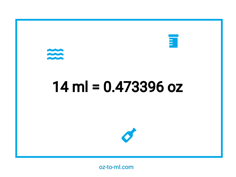 14 Ml En Oz Convertir 14 Millilitres En Onces Liquides ML En OZ Et 14 Ml En Oz Convertir 14 Millilitres En Onces Liquides ML En OZ Et